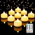 CHE-24 Pack Remote Candles, Tea Lights with Timer, 400+Hours Flickering ...