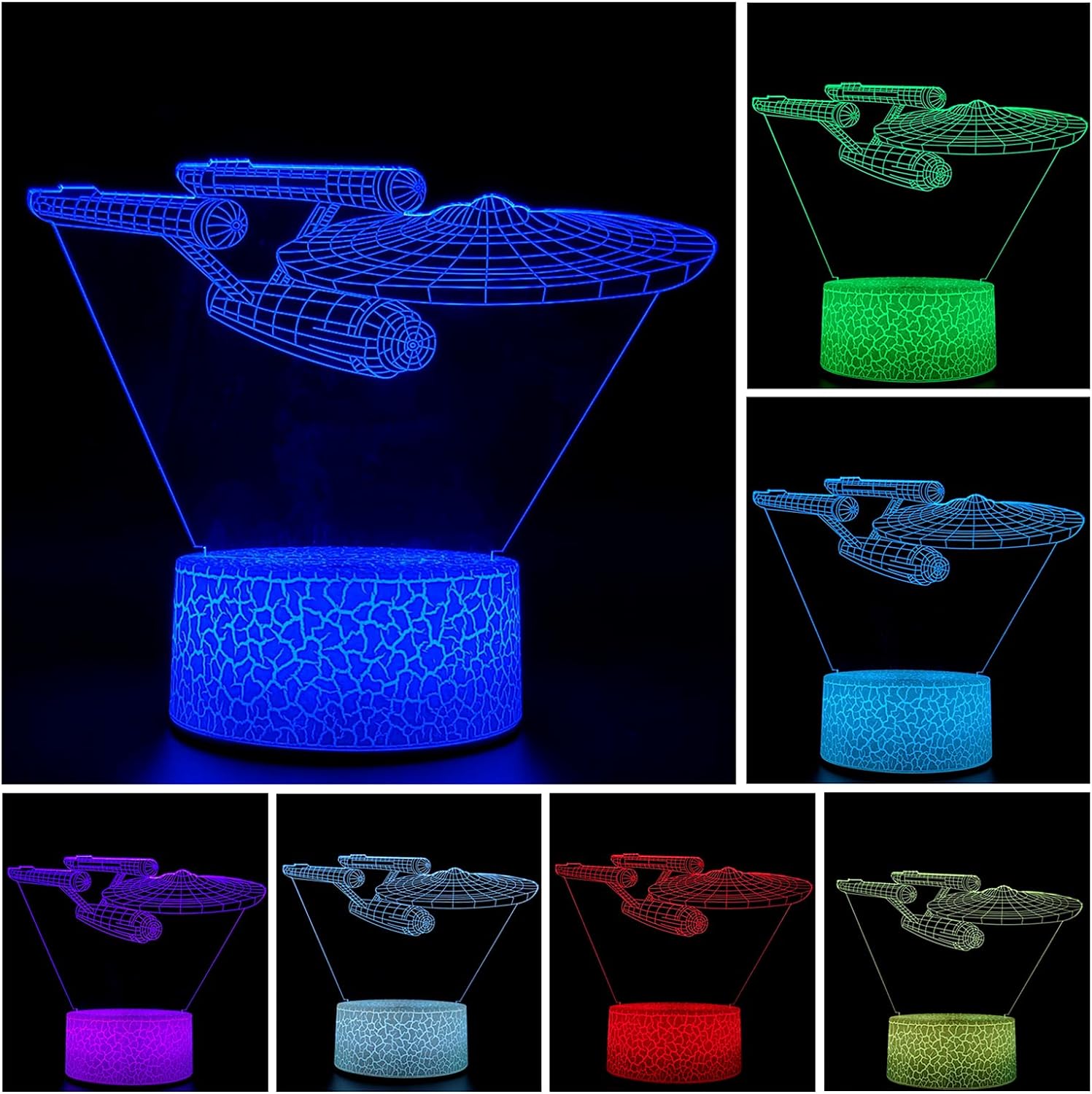 CHE-3D Optical Illusion Night Light, Visual Creative LED Desk Lamp ...
