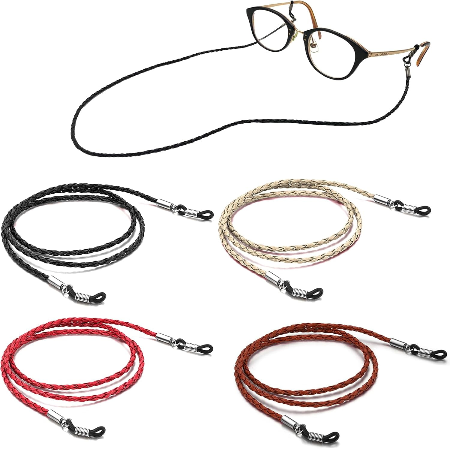 CHE-4 Pack Eyeglasses Holder Strap Cord, Aphlos Eyeglass Retainer ...