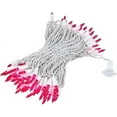 CHE-50 Feet 100 Bulb Incandescent Mini Light String, Pink with 6-Inch ...