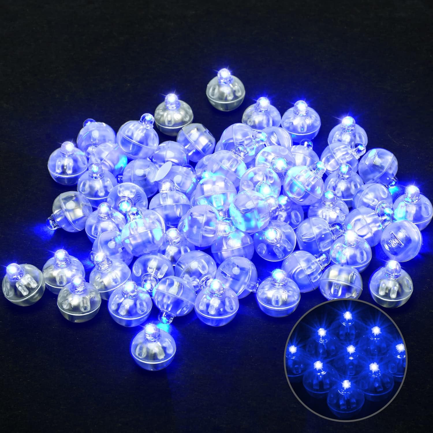 CHE-50pcs Mini Round LED Ball Lamp Balloon Light,Long Standby Time Ball ...