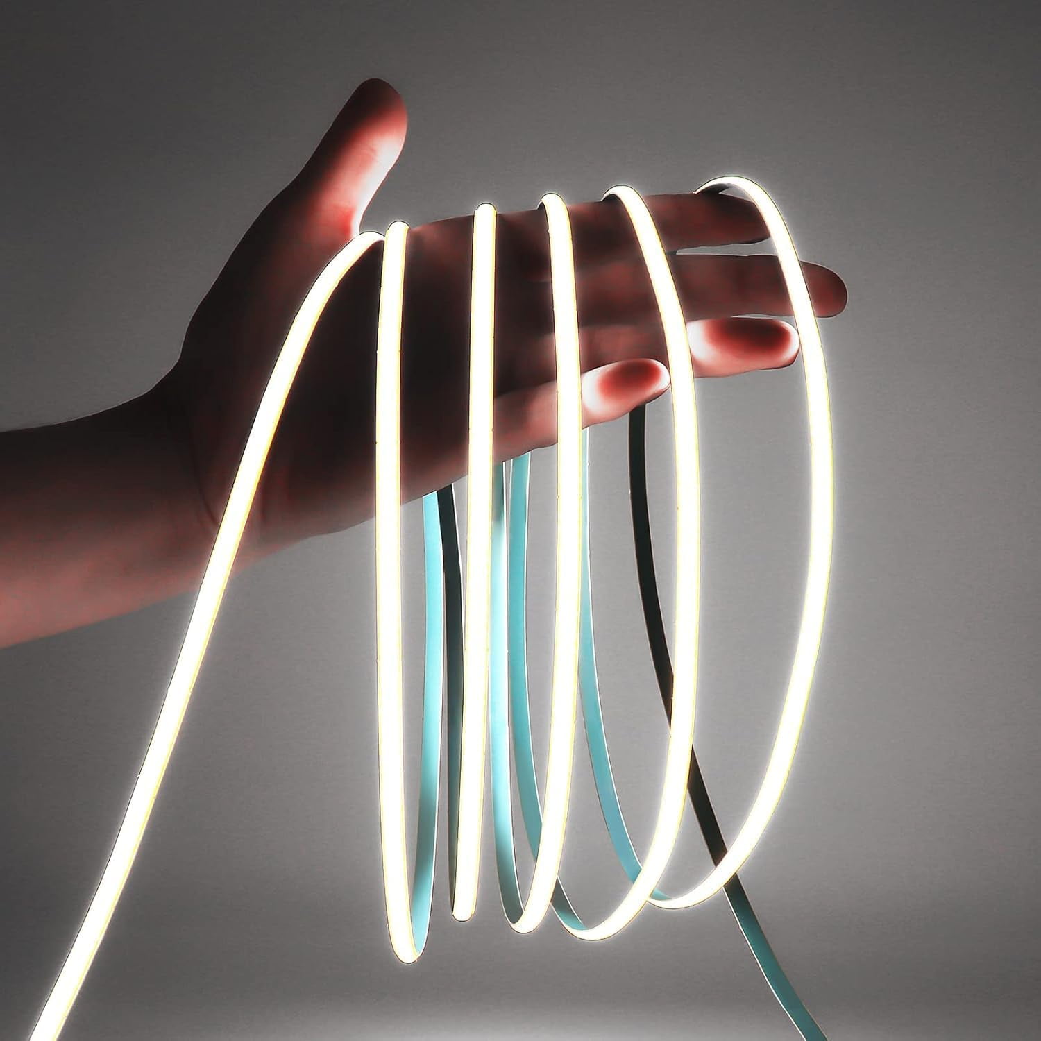 CHE-5mm Ultra Thin COB LED Strip DC 24V, Cold White 6000K, RA>90 High ...