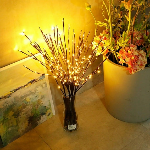 CHE-6 Pack Led Branch Light Battery Operated Lighted Branch Vase Filler ...
