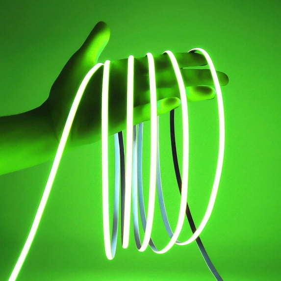 CHE-COB LED Strip Light, 16.4FT 12V Green Narrow Width 5mm Super Bright ...