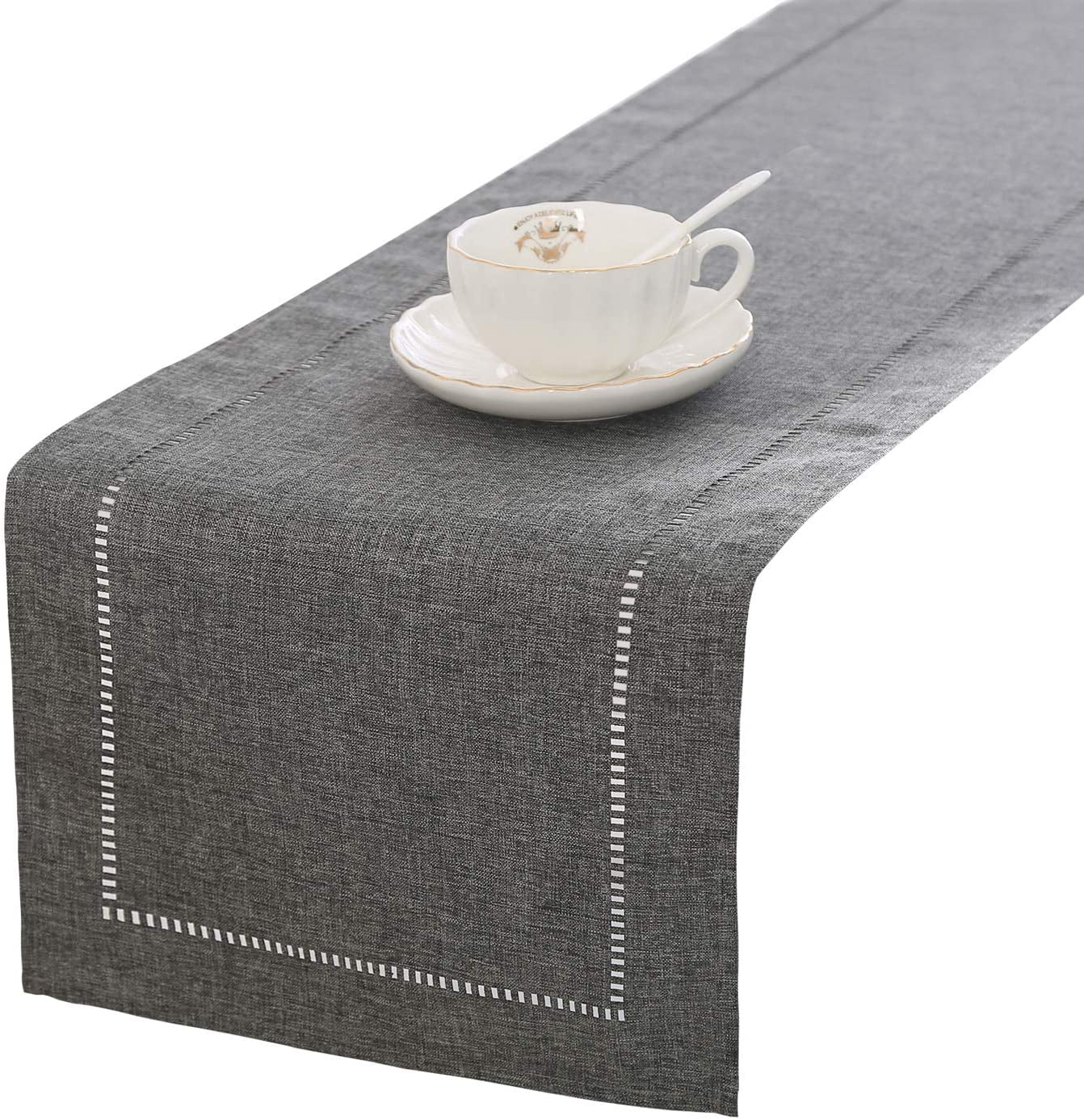 CHE-Decorative Linen Table Runner Farmhouse Style Tabletop Collection ...