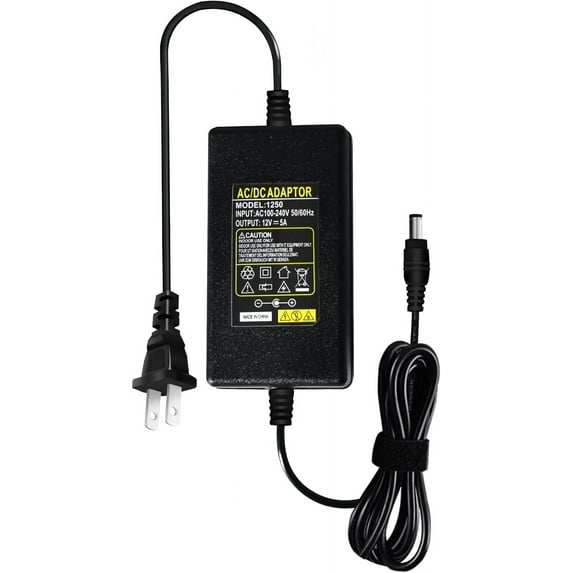 CHE-EverBright 12V 5A Power Supply DC/AC Power Adapter Converter 5 Amp ...