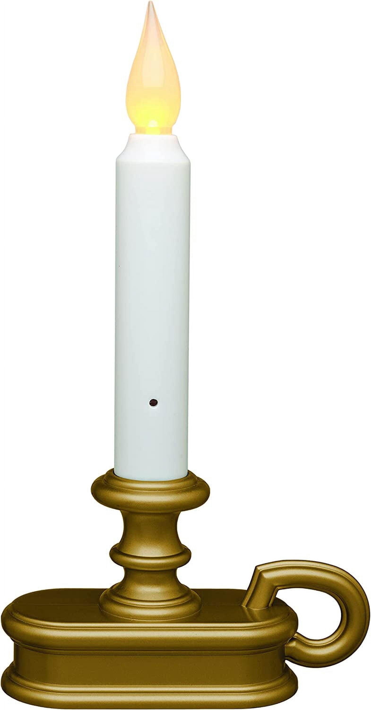 CHE-FPC1215B Battery Operated 9 Inch Window Candle with 2 Amber Flame ...