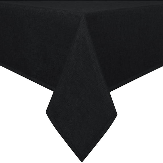 CHE-Faux Linen Square Tablecloth - Wrinkle and Stain Resistant Washable ...