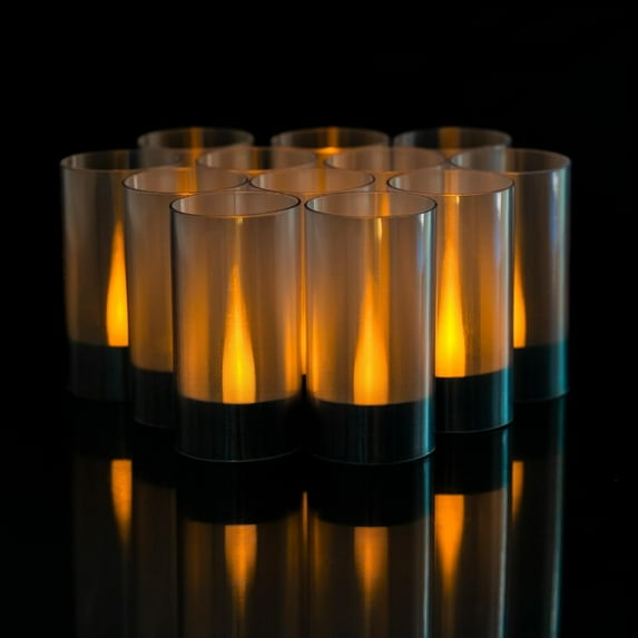 CHE-Flameless Candles with 6H Timer, Battery Operated LED Pillar ...