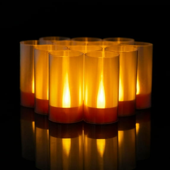 CHE-Flameless Candles with 6H Timer, Battery Operated LED Pillar ...