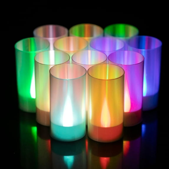 CHE-Flameless Candles with 6H Timer, Battery Operated LED Pillar ...