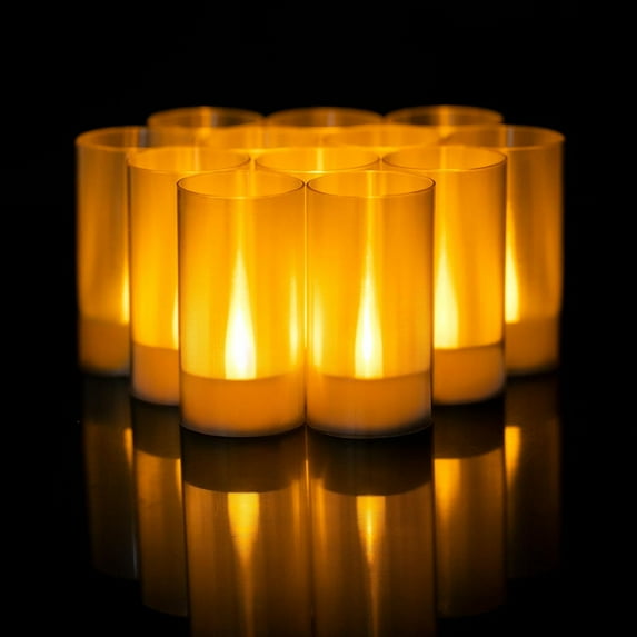 CHE-Flameless Candles with 6H Timer, Battery Operated LED Pillar ...