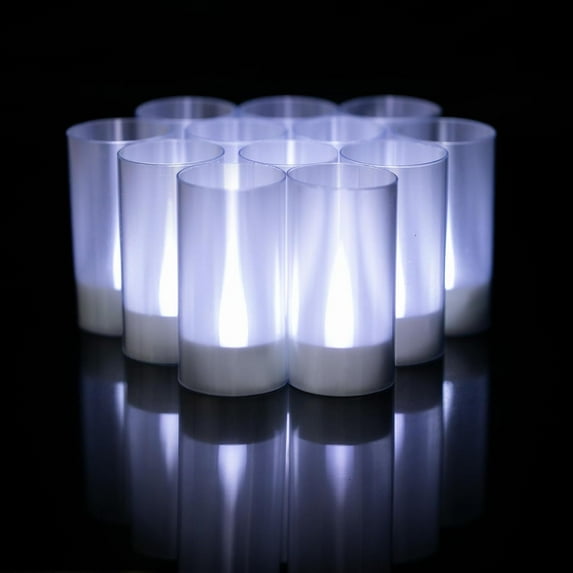 CHE-Flameless Candles with 6H Timer, Battery Operated LED Pillar ...