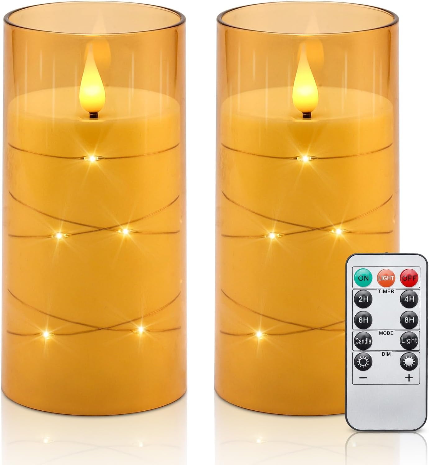 CHE-Flickering Flameless Candles Battery Operated Candles LED Candles ...