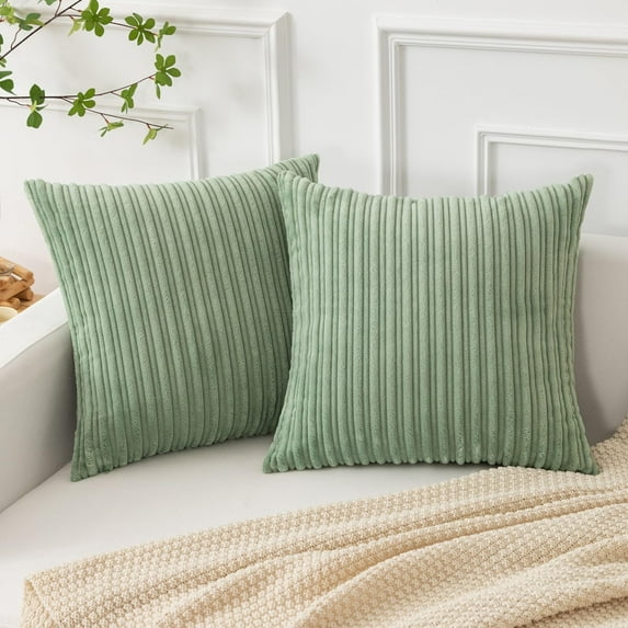 CHE-Kevin Textile Striped Velvet Cushion Cover for Chair 2 Packs Spring ...