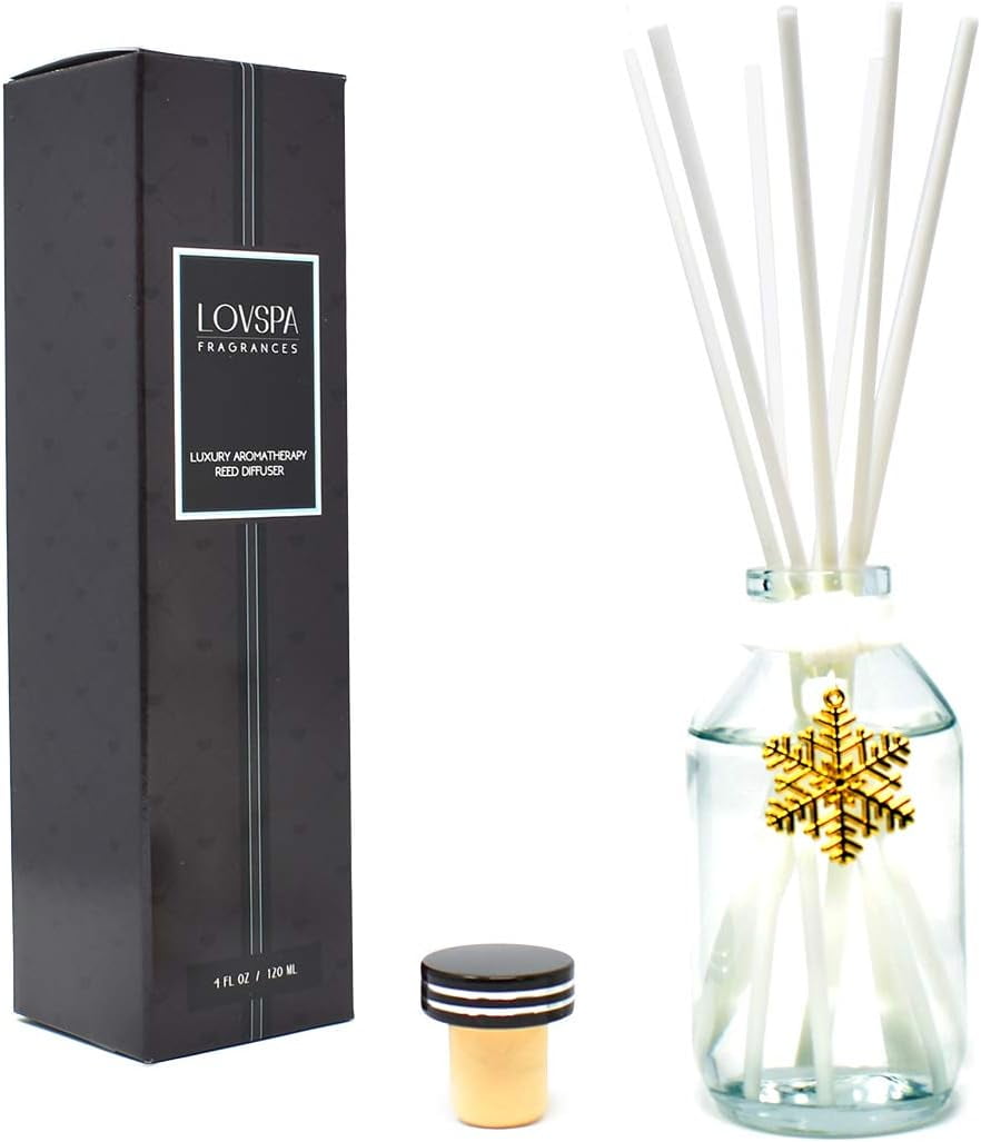 CHE-Peppermint Bark Reed Diffuser Set - Holiday Peppermint Candy Cane ...