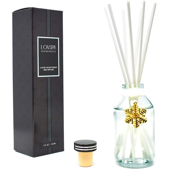 CHE-Peppermint Bark Reed Diffuser Set - Holiday Peppermint Candy Cane ...