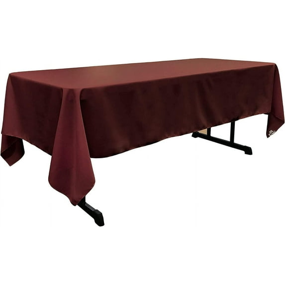 CHE-Polyester Poplin Washable Rectangular Tablecloth, Stain and Wrinkle ...