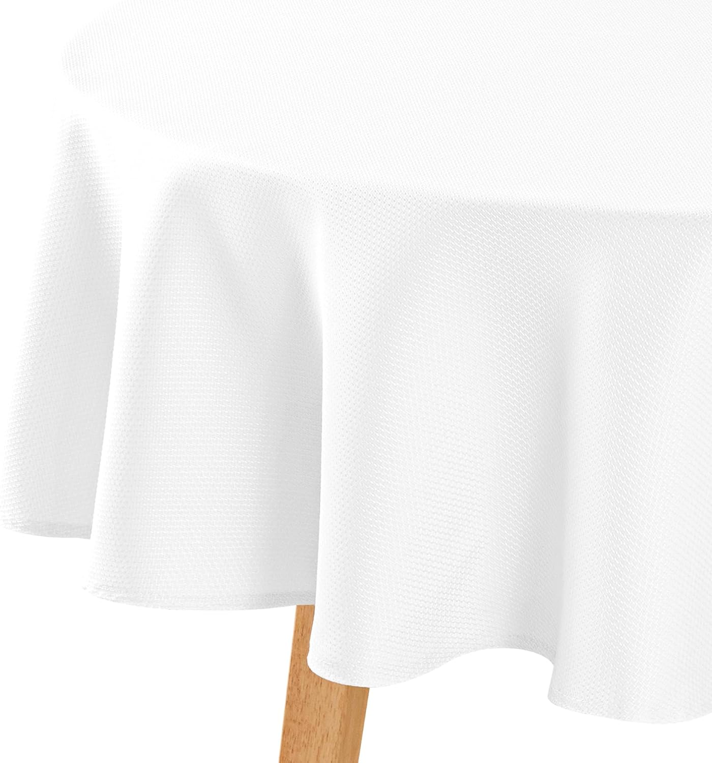 CHE-Round Textured Tablecloth 90 Inch - Waterproof Spillproof ...