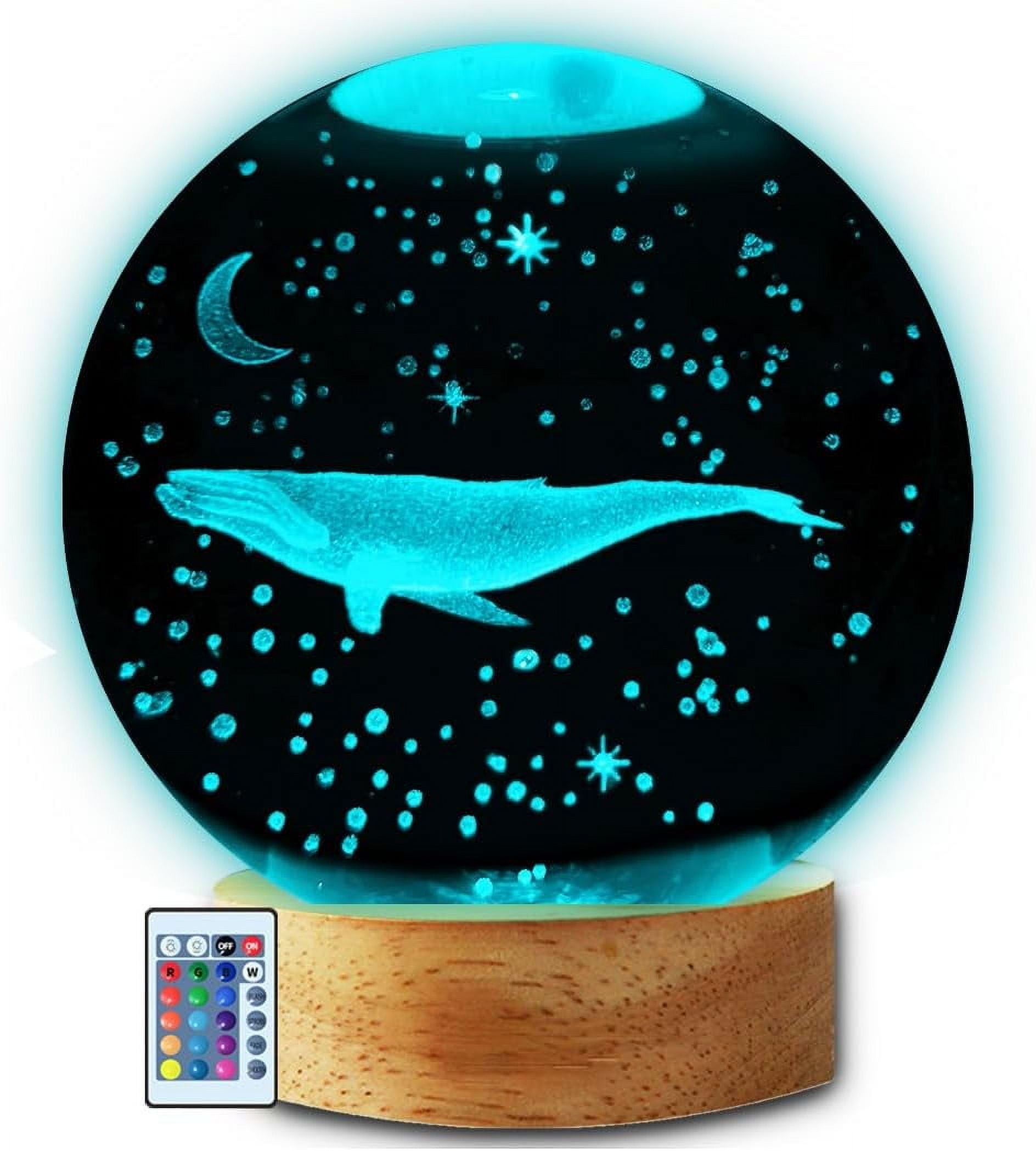 CHE-Whale Gifts 3D Night Light, Small Home Decor Accents for Kids Room ...