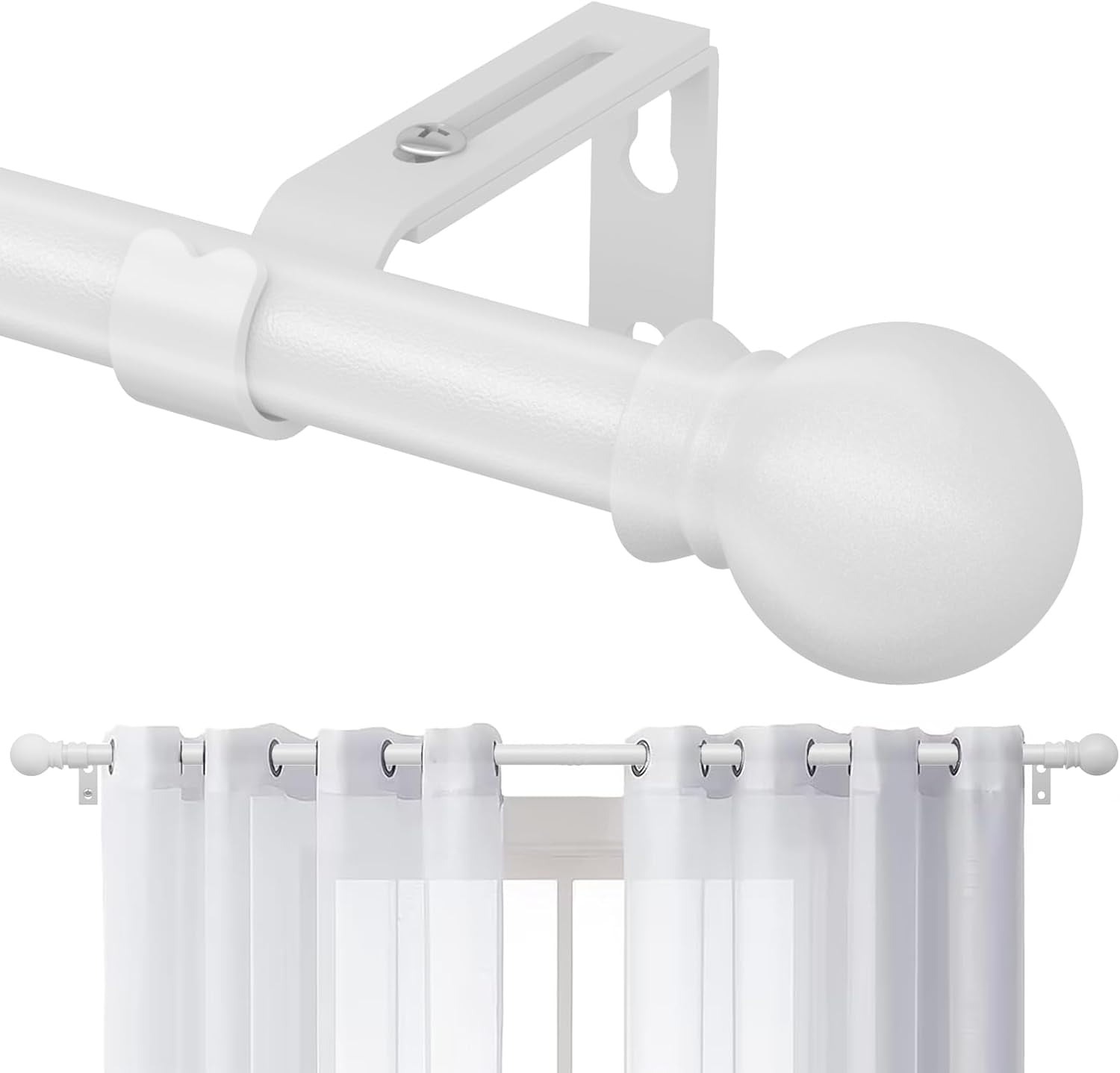 CHEASYOU 28-130 inch Curatin Rod Set for Windows, 5/8 Heavy Duty Metal ...