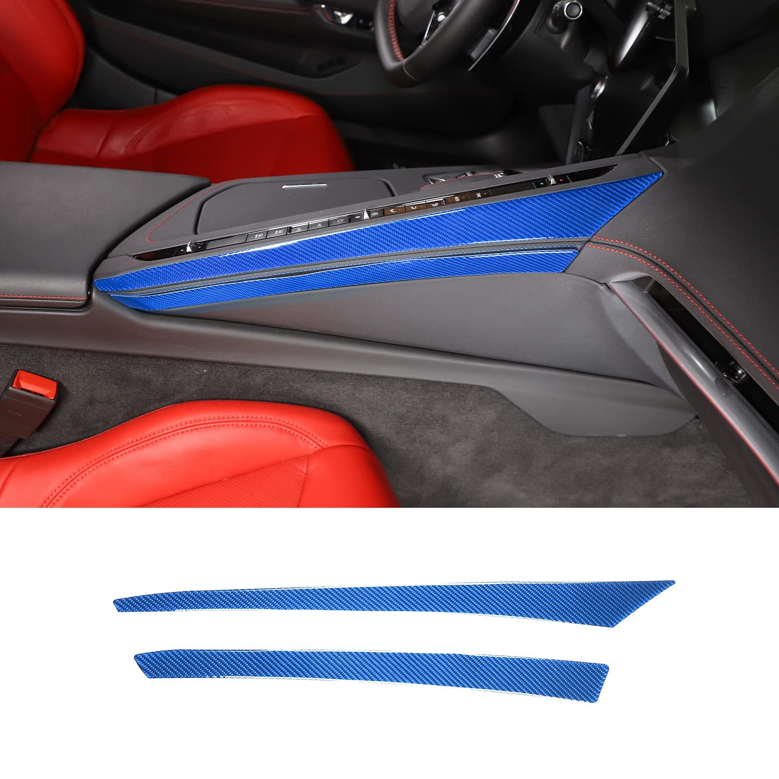CHEAYAR 3D Carbon Fiber Car Gear Shift Left & Side Panel Trim Sticker ...