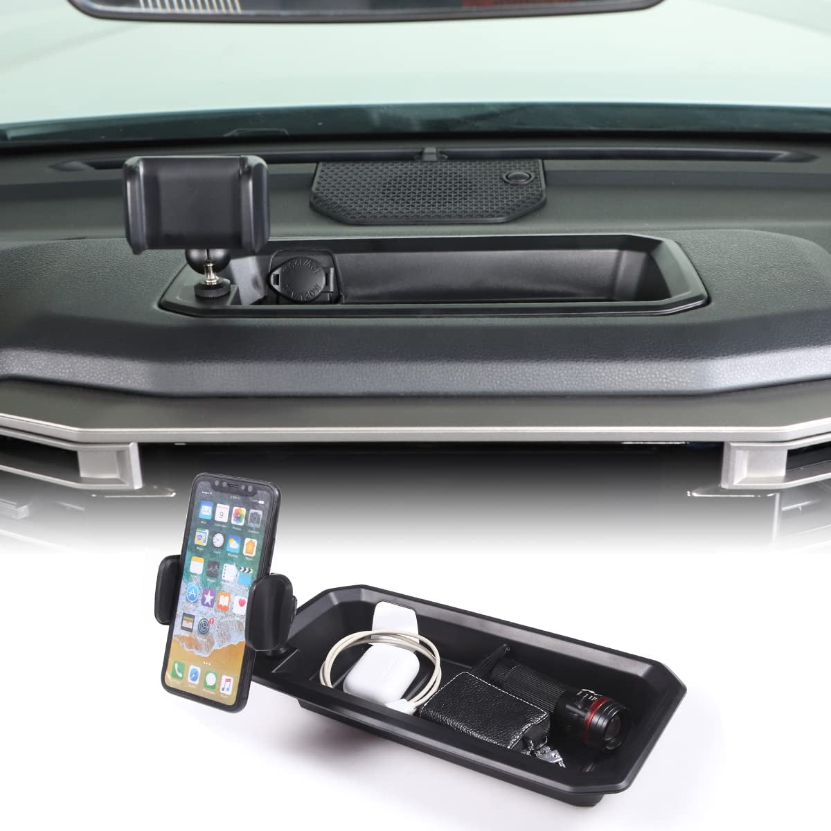 CHEAYAR Dashboard Storage Box Fit for Toyota Tundra 2022 2023, ABS Dash ...