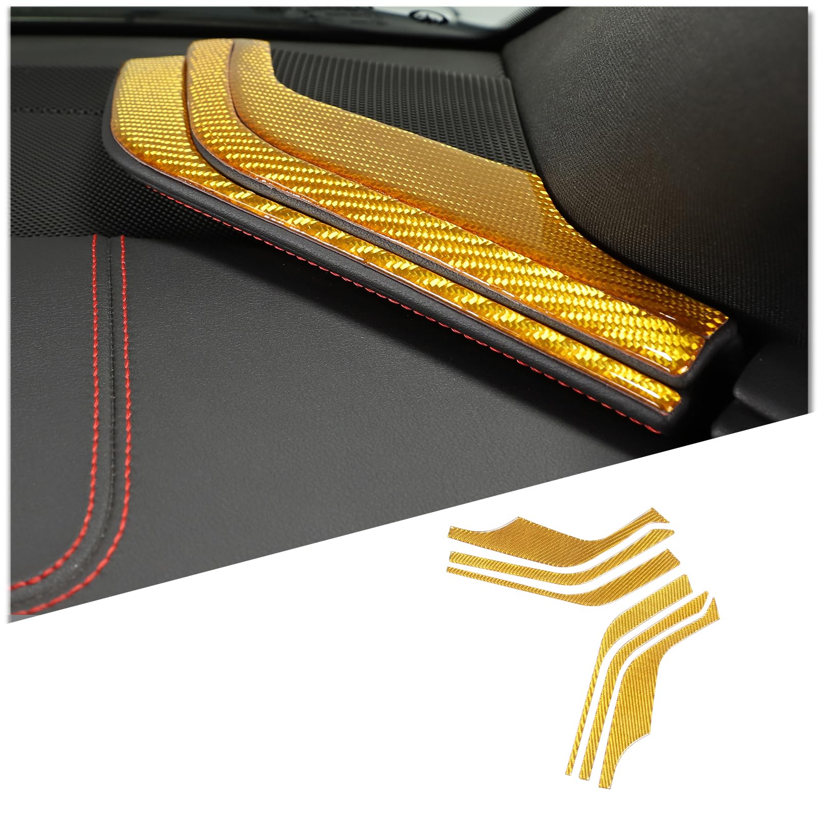 CHEAYAR Soft 3D Real YPF5 Carbon Fiber Car Dashboard Side Panel Cover ...