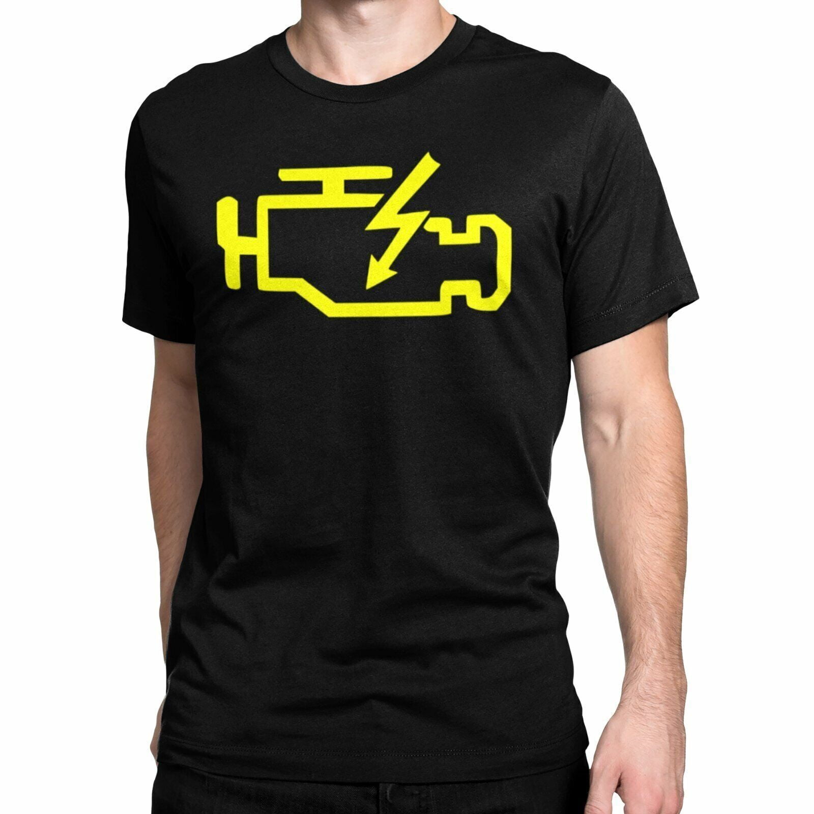 CHECK ENGINE LIGHT T-Shirt Black S-3XL JDM Boost Funny Mechanic Turbo ...