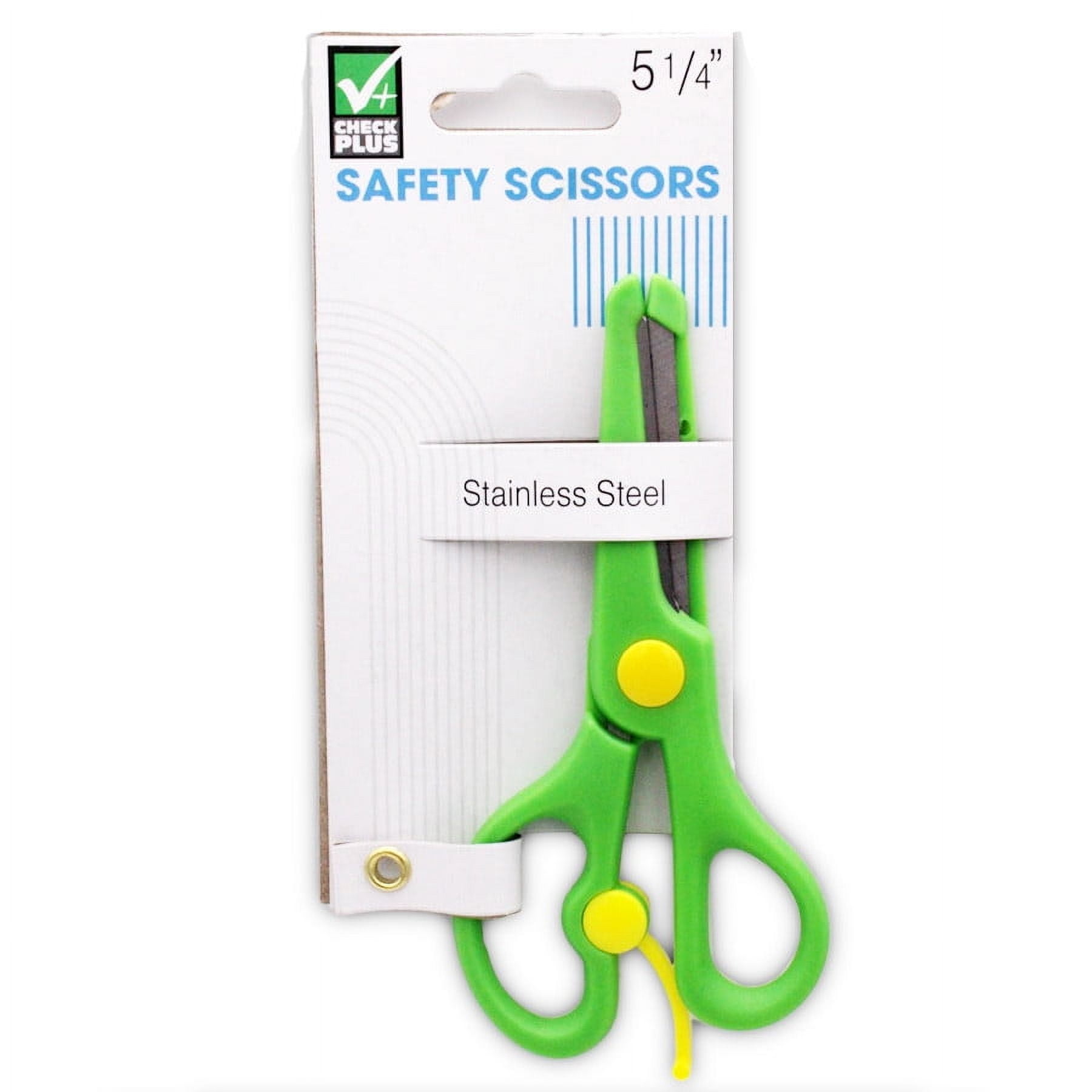 CHECK PLUS SAFETY SCISSORS 5.25IN ASTED - Walmart.com