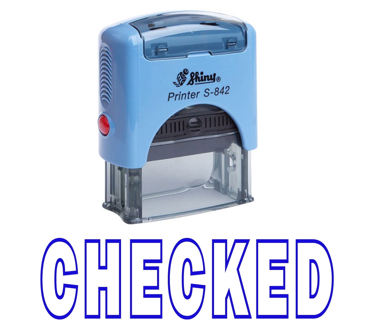 CHECKED Self Inking Rubber Stamp Office Stationary Custom Shiny Stamp ...
