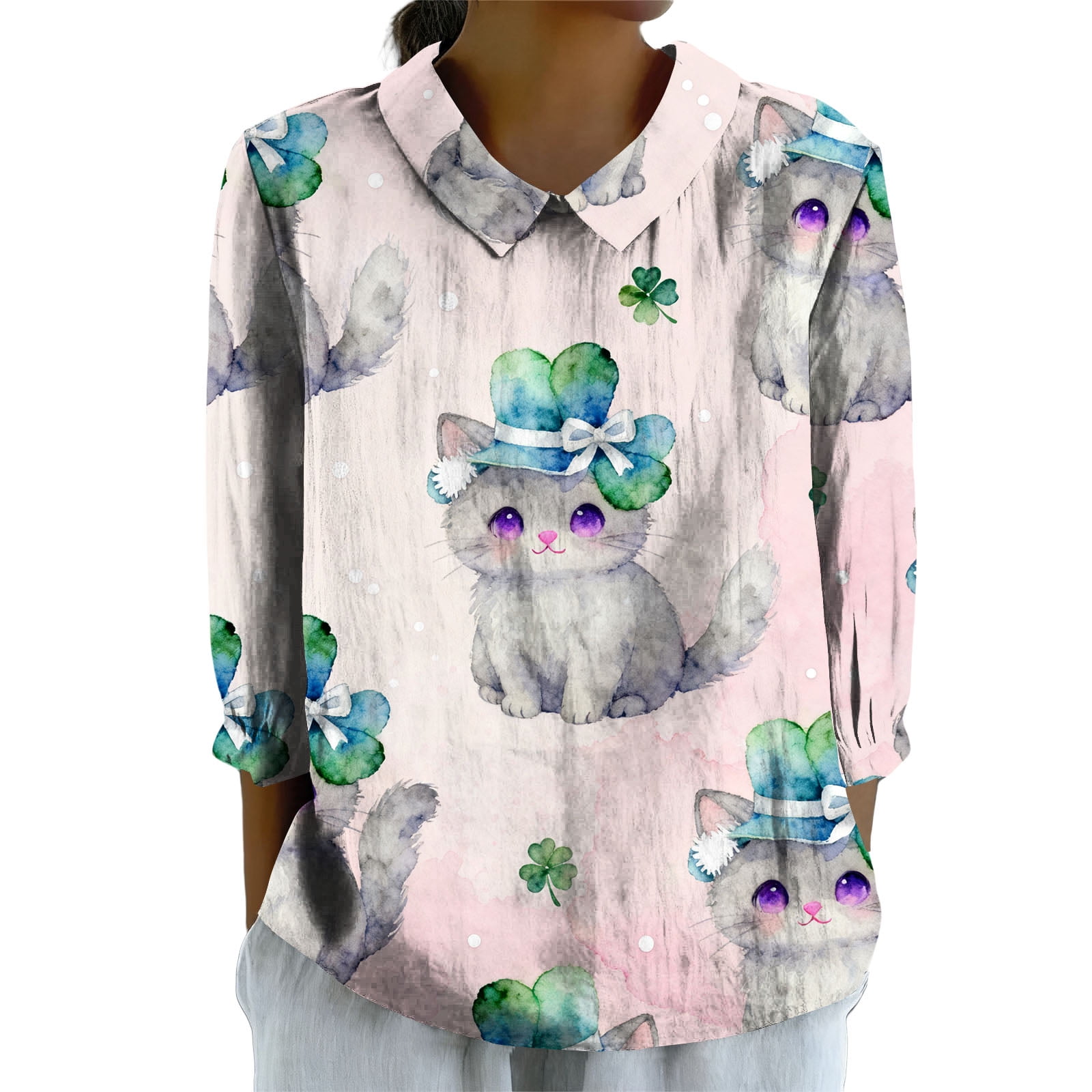 CHEEKEY 2026 New Women's St. Patrick's Day Top - Green Theme Holiday ...