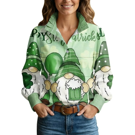 CHEEKEY 2026 St. Paddy's Day Loose Fit Shirt for Women Casual ...
