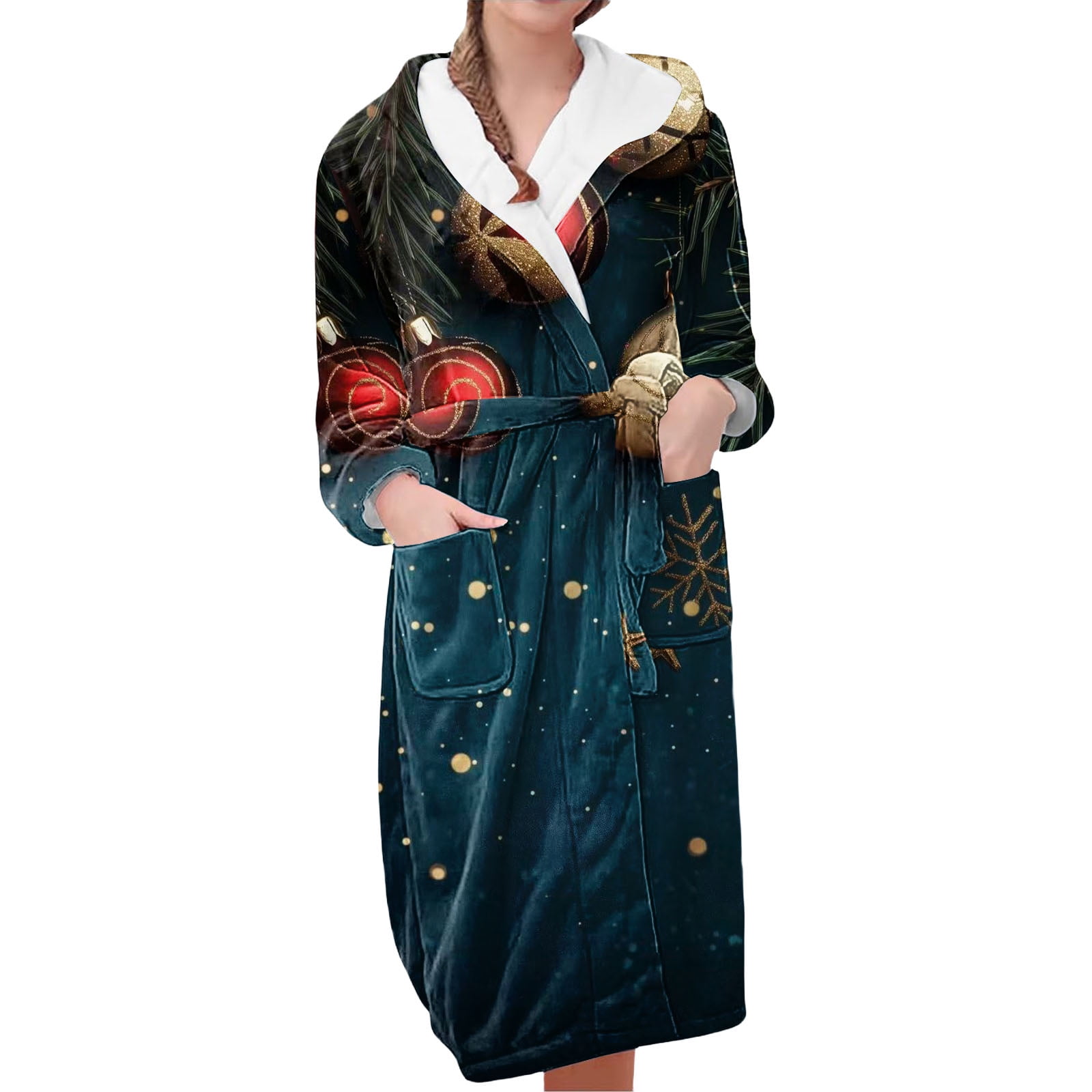 CHEEKEY Christmas Pajamas for Women Women's Christmas Robe - Soft ...