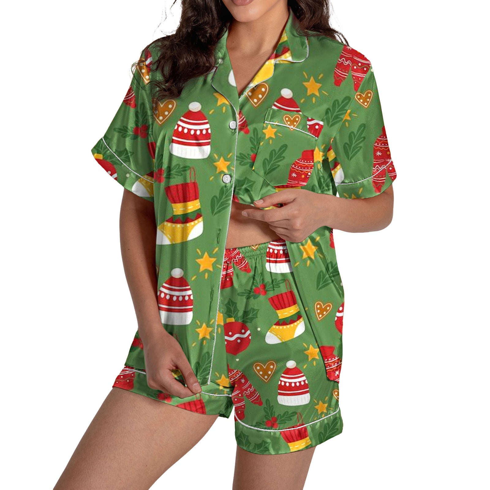 CHEEKEY Christmas Pajamas for Women Women's Christmas Themed Pajama Set ...