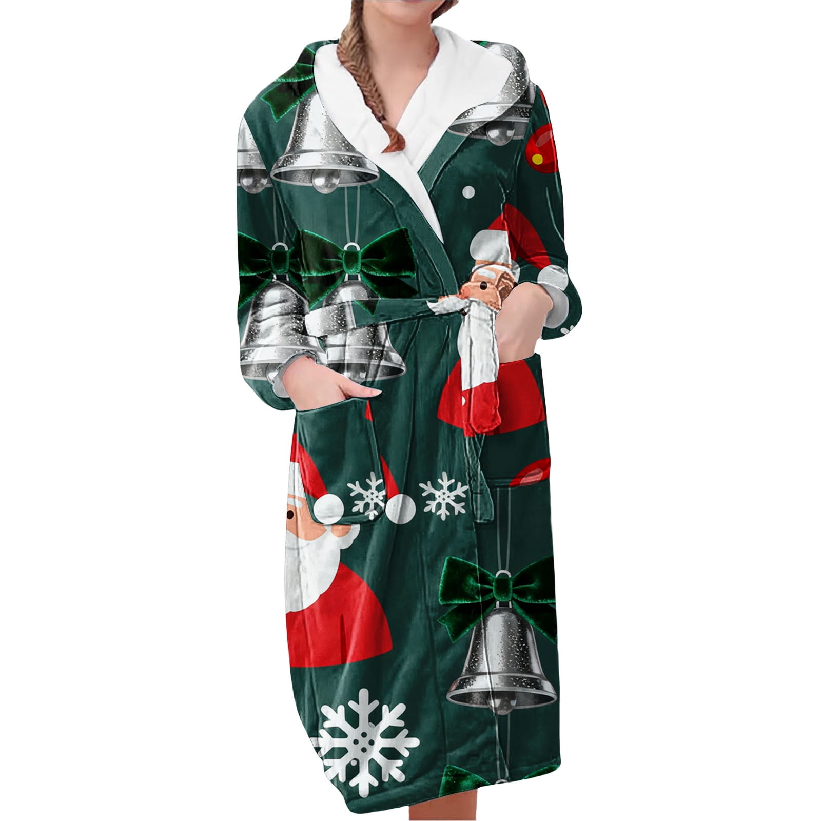 CHEEKEY Family Christmas Pajamas Women's Christmas Robe - Soft Holiday ...