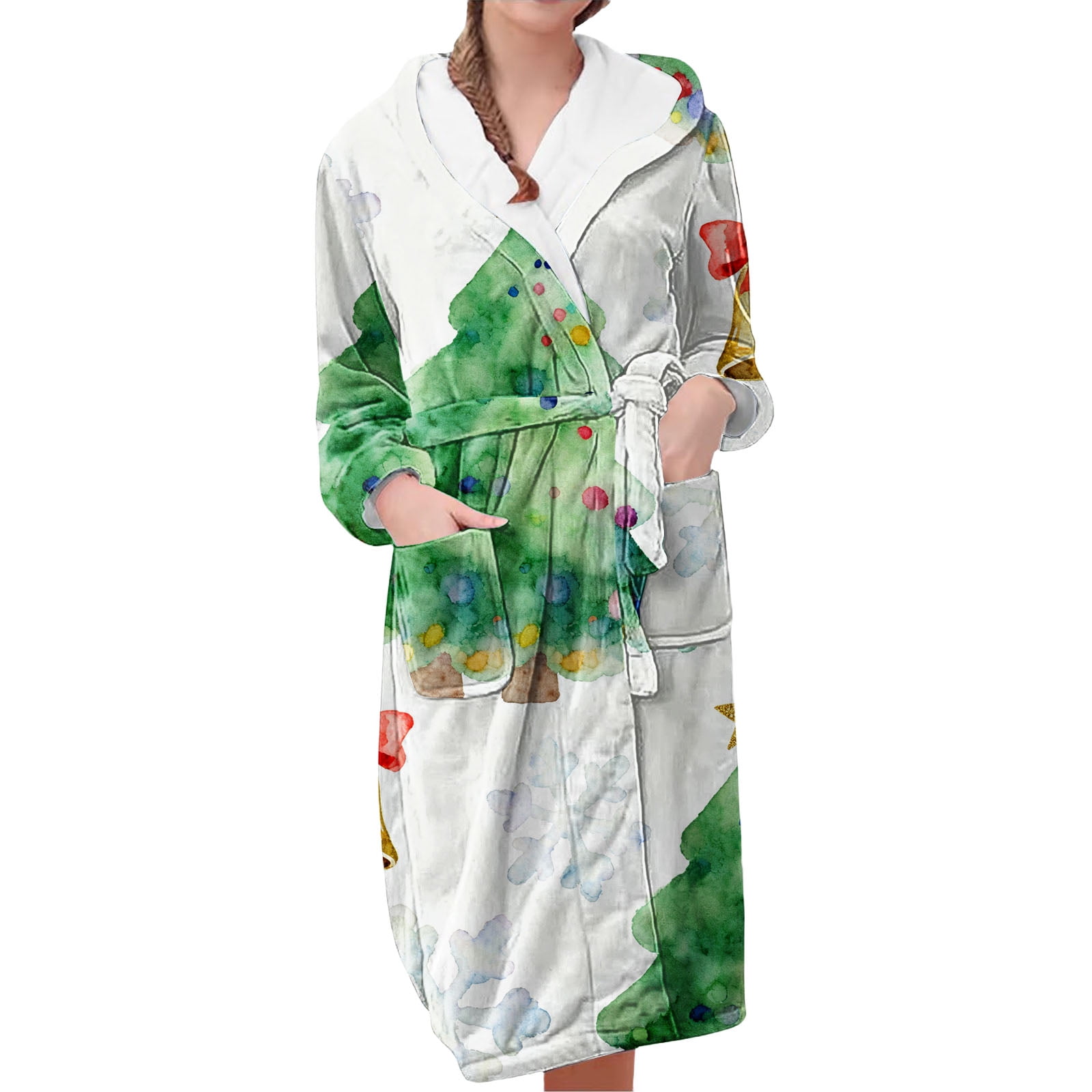 CHEEKEY Family Christmas Pajamas Women's Festive Christmas Robe - Soft ...