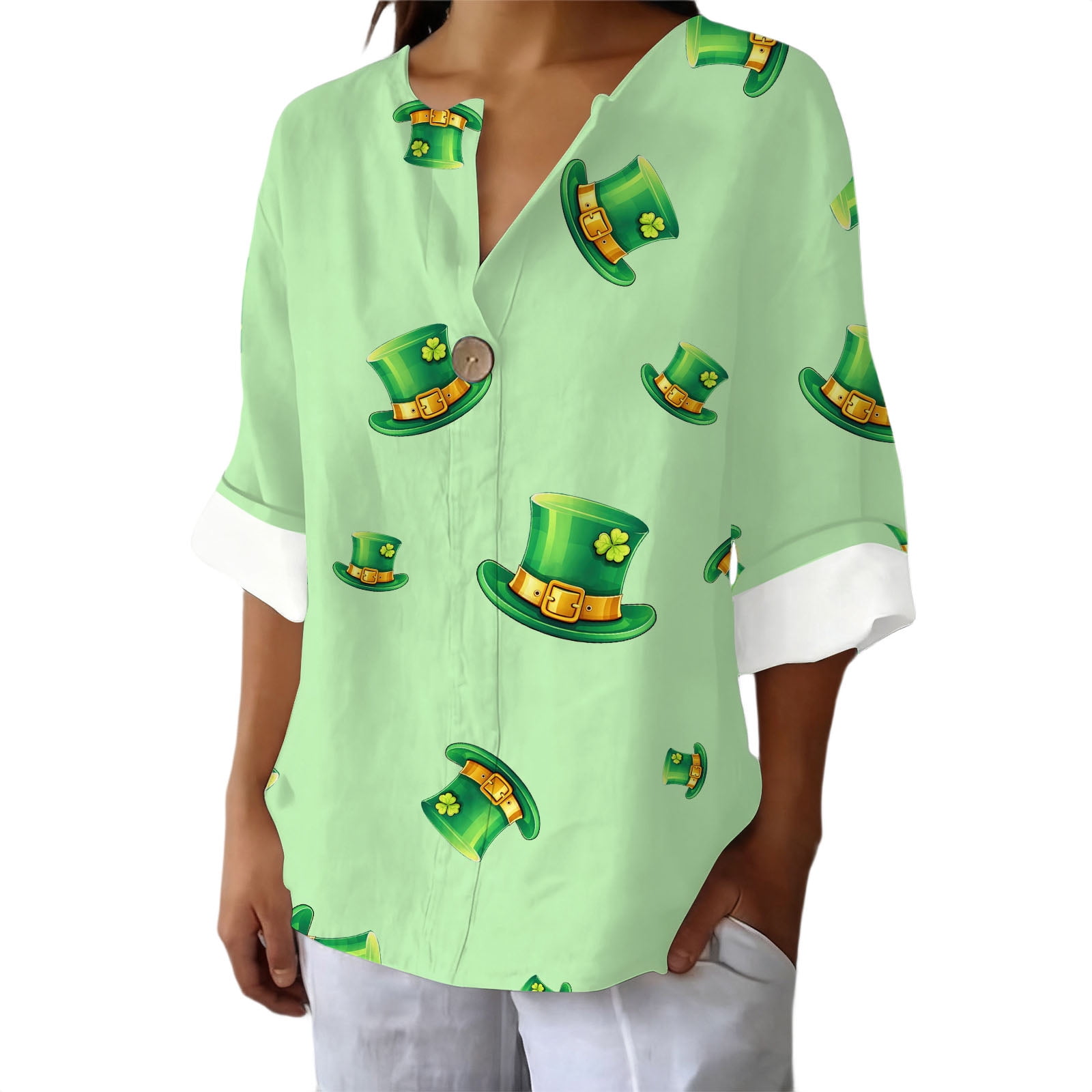 CHEEKEY St. Patrick's Day Green Themed Top for Women 2026 New ...
