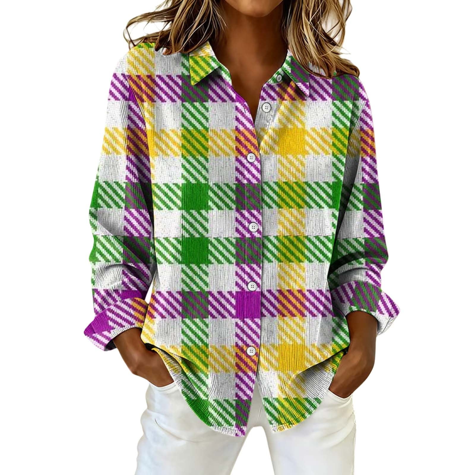 CHEEKEY St. Patrick's Day Women Print Shirt - Fashion Long Sleeve ...