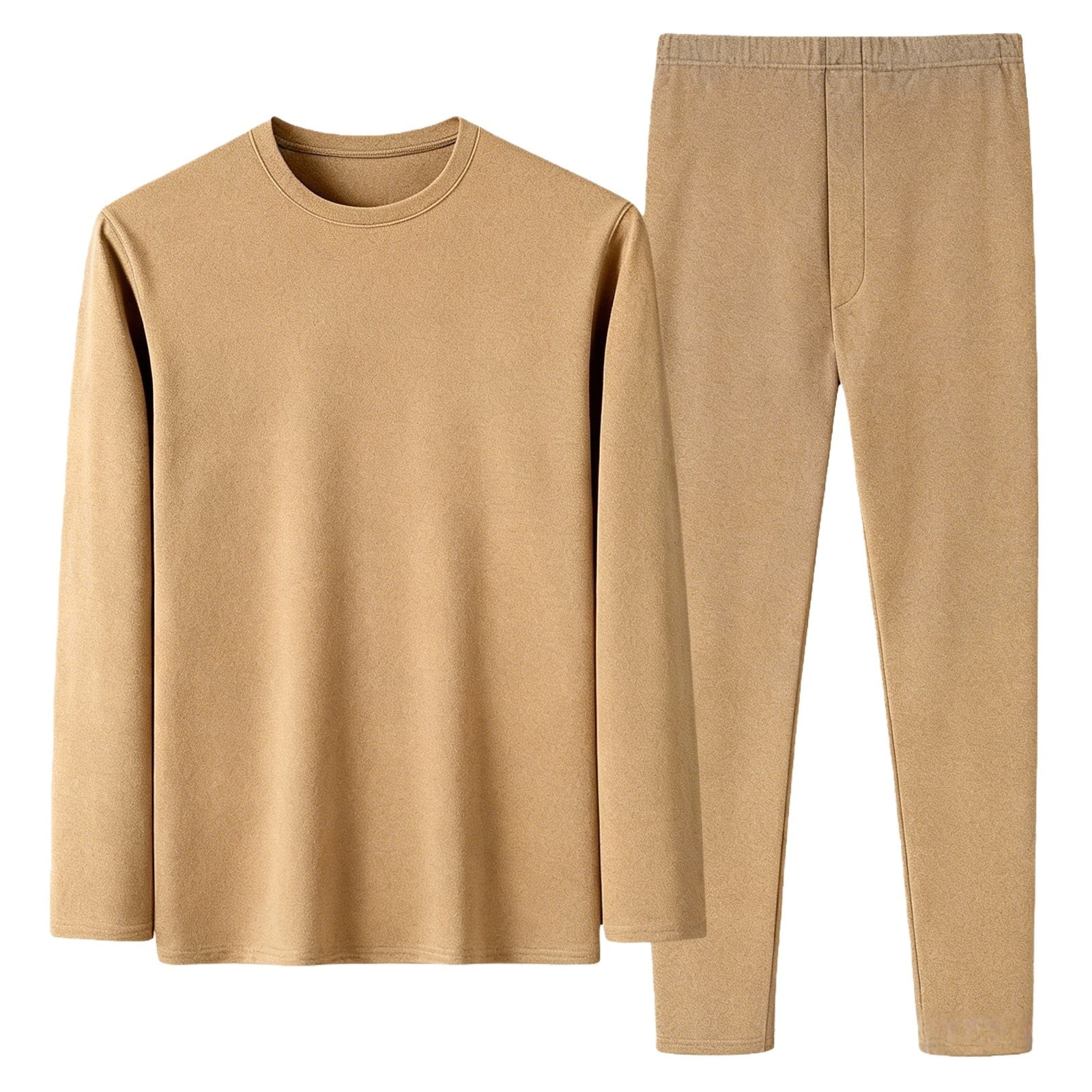 CHEEKEY Women's Solid Color Delong Pajama Set Thermal Loungewear for ...