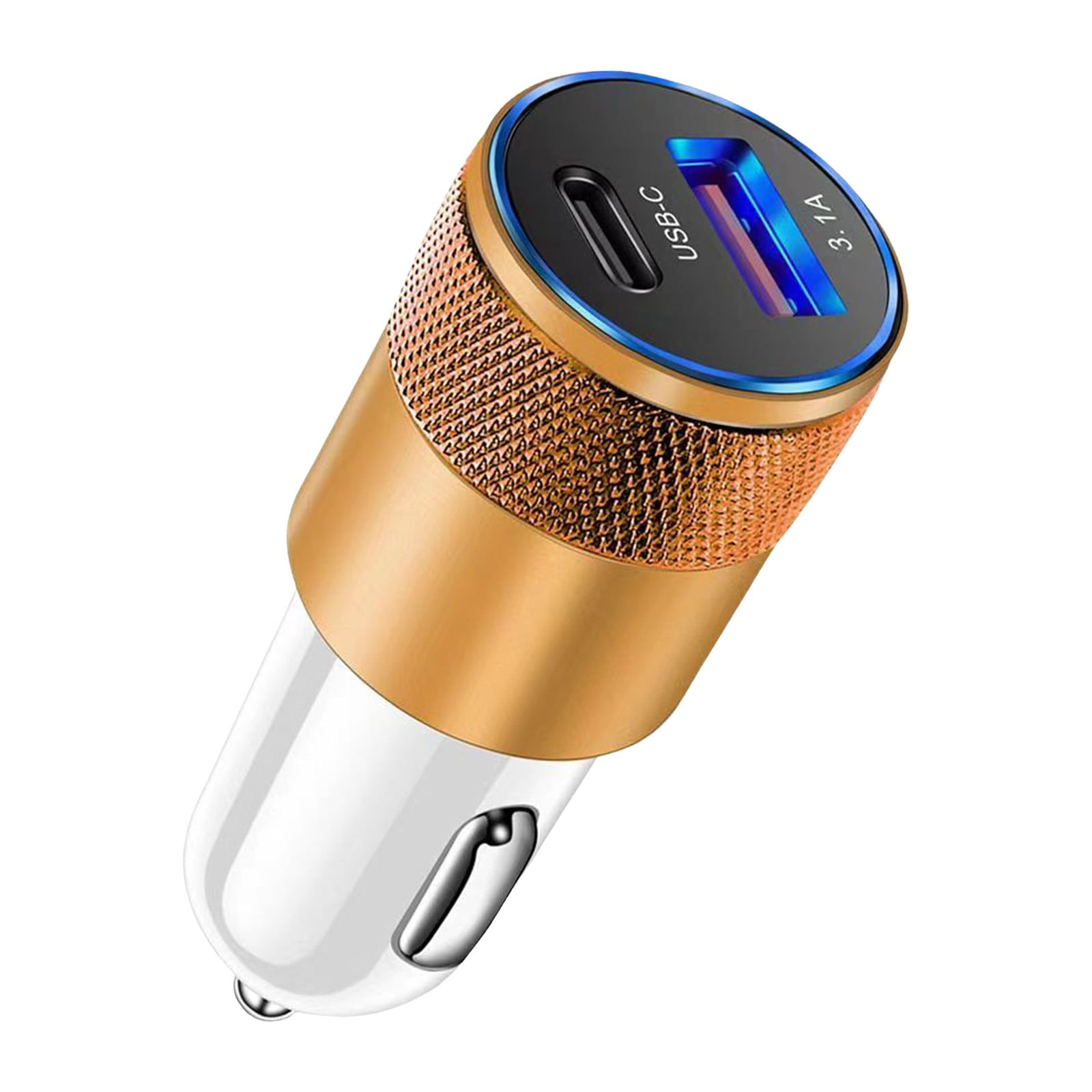 CHEEPUM 12v Battery Wire 3.1A USB C PD Rapid Car Charger Aluminum Steel ...