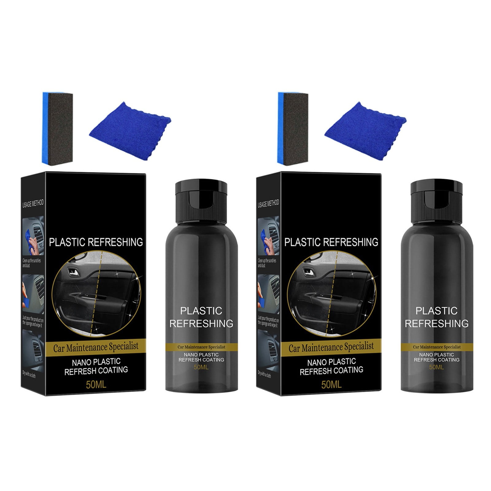 CHEEPUM 2PCS 50ML Car Refinishing Agent Clean Interior Proofing & Shine ... CHEEPUM 2PCS 50ML Car Refinishing Agent Clean Interior Proofing & Shine ...