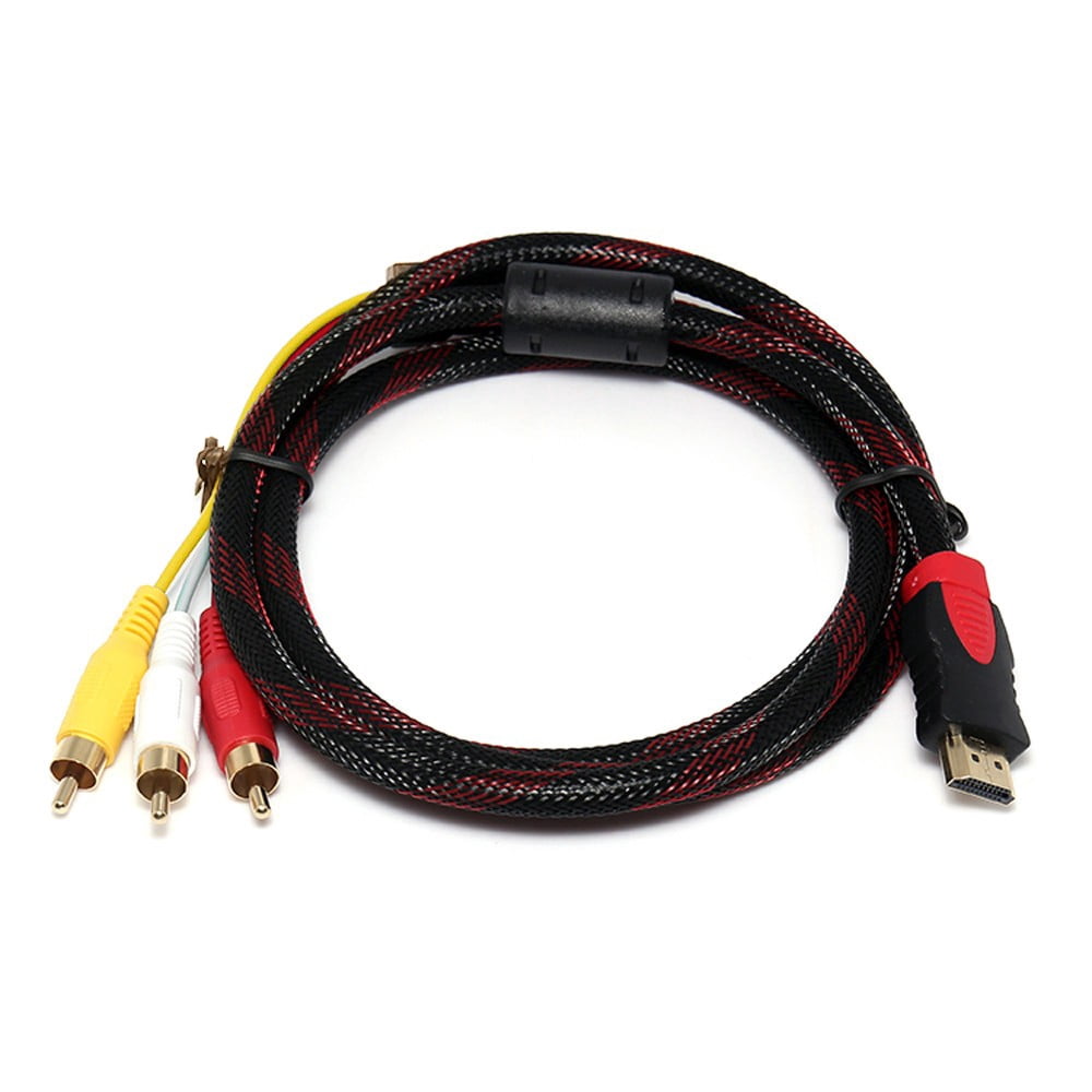 CHEEPUM F Monk 5ft Male to 3 RCA Video Audio AV Cord Adapter for TV ...