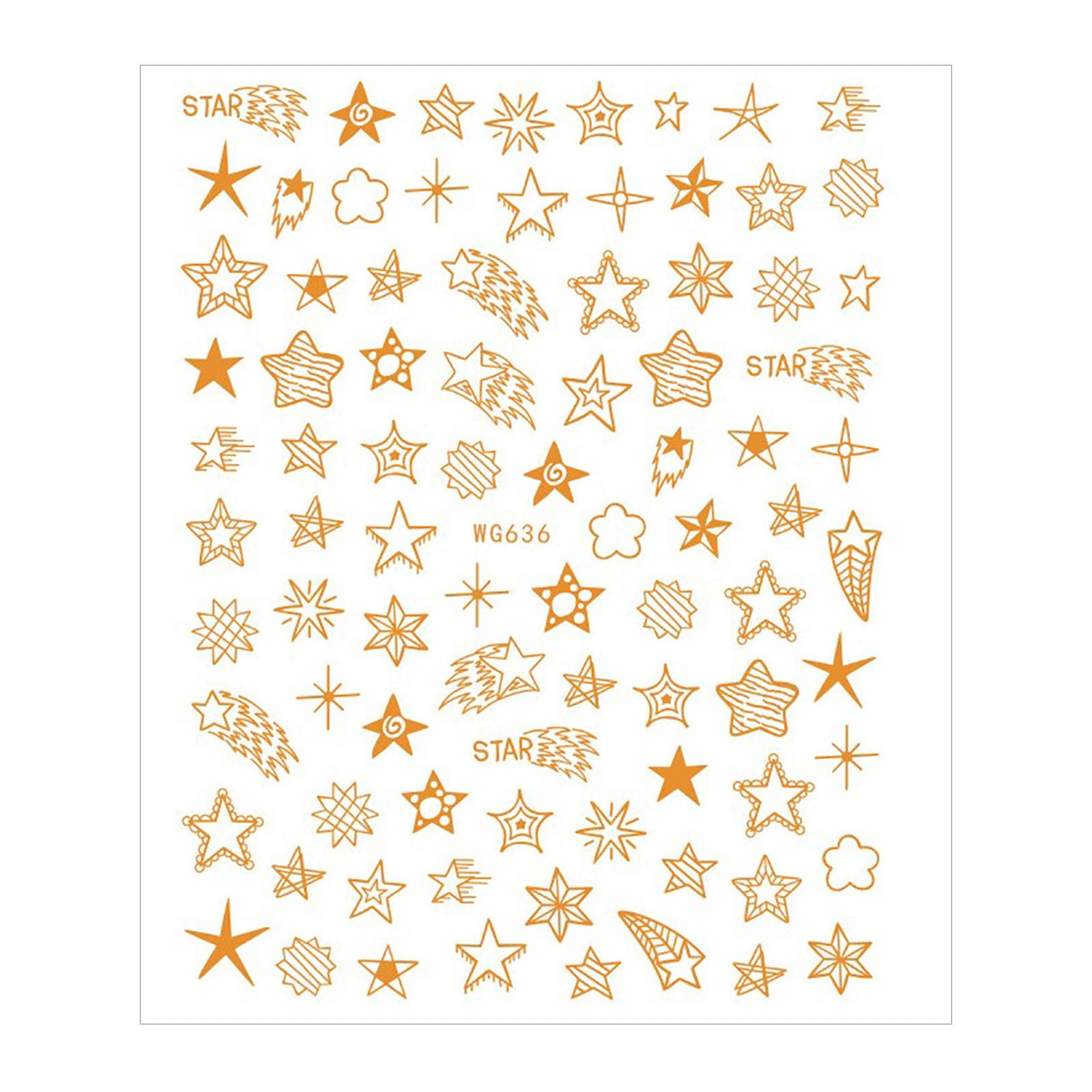 CHEEPUM 7 Sheets Luminous Sticker Decals 3D Nail Stickers Fluorescent ...