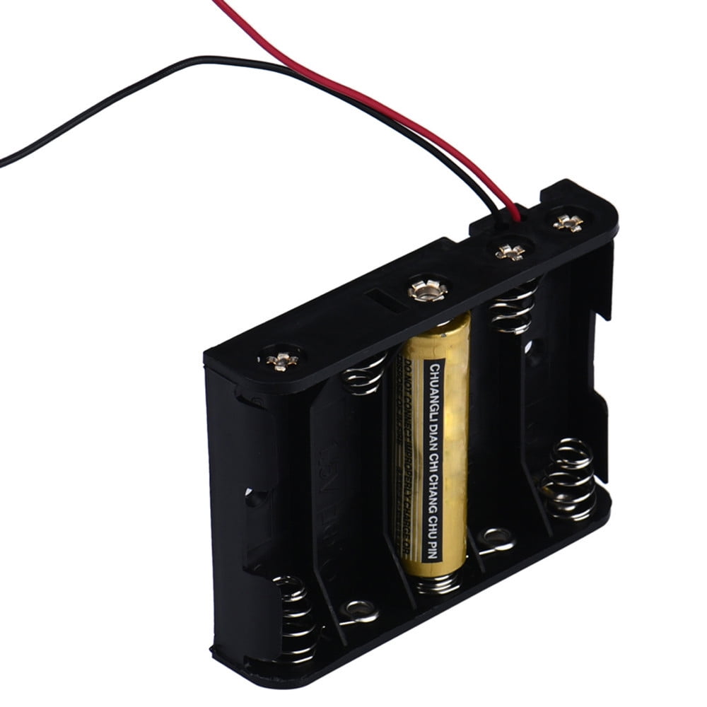 CHEEPUM Aa Rechargeable Batteries Box Holder For 5 x AA Black With Wire ...