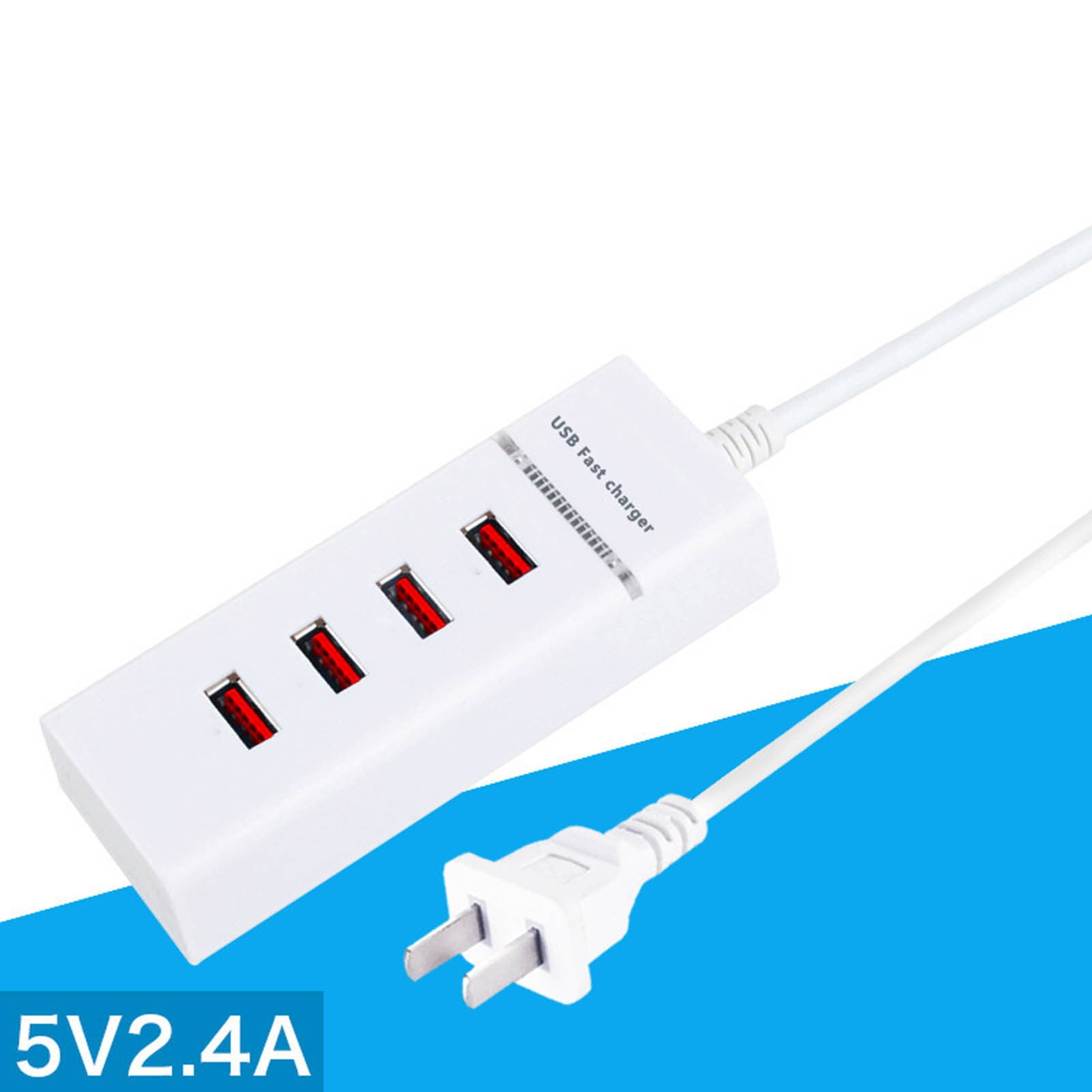 CHEEPUM Adaptor Port Charger 4USB Charger With 1.5M Line Can Charge Up ...
