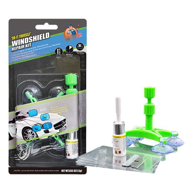 CHEEPUM Car Windshield Glass Fix Kit With 2ML Resin Complete Tool Set ...