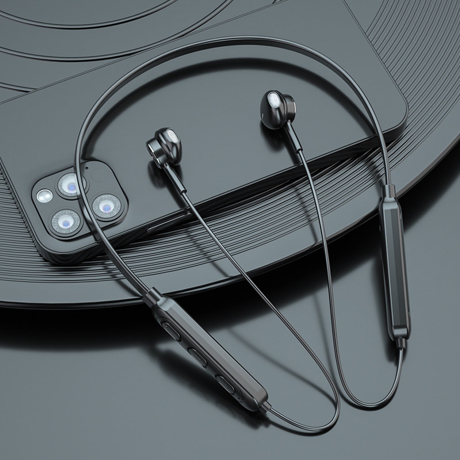 CHEEPUM Cordless Ear Buds Neckband Headphones Around The Neck Headset ...