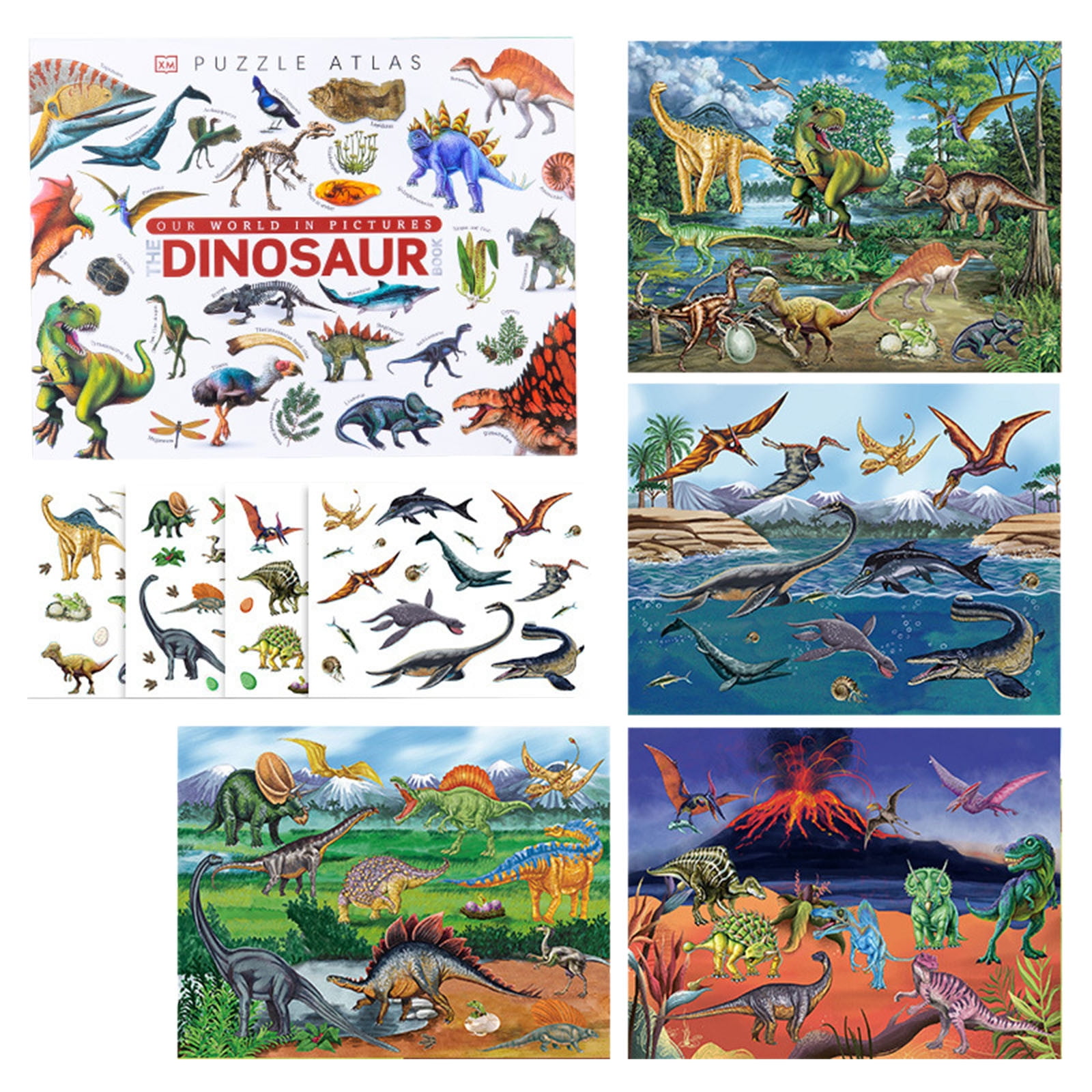 CHEEPUM Dinosaur Farm Quiet Book For Kids Montessori Early Learning For ...