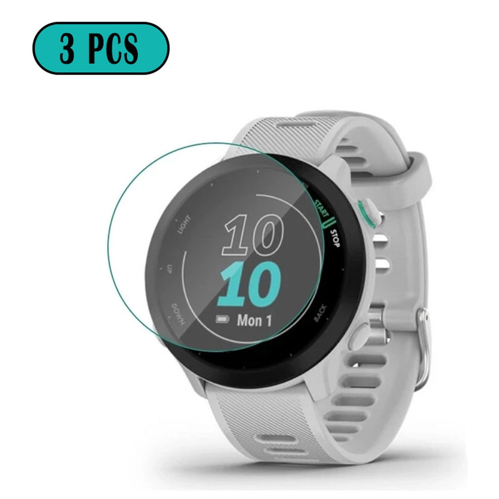 CHEEPUM For Forerunner 55 Smart Watch Tempered Glass Front Protective ...